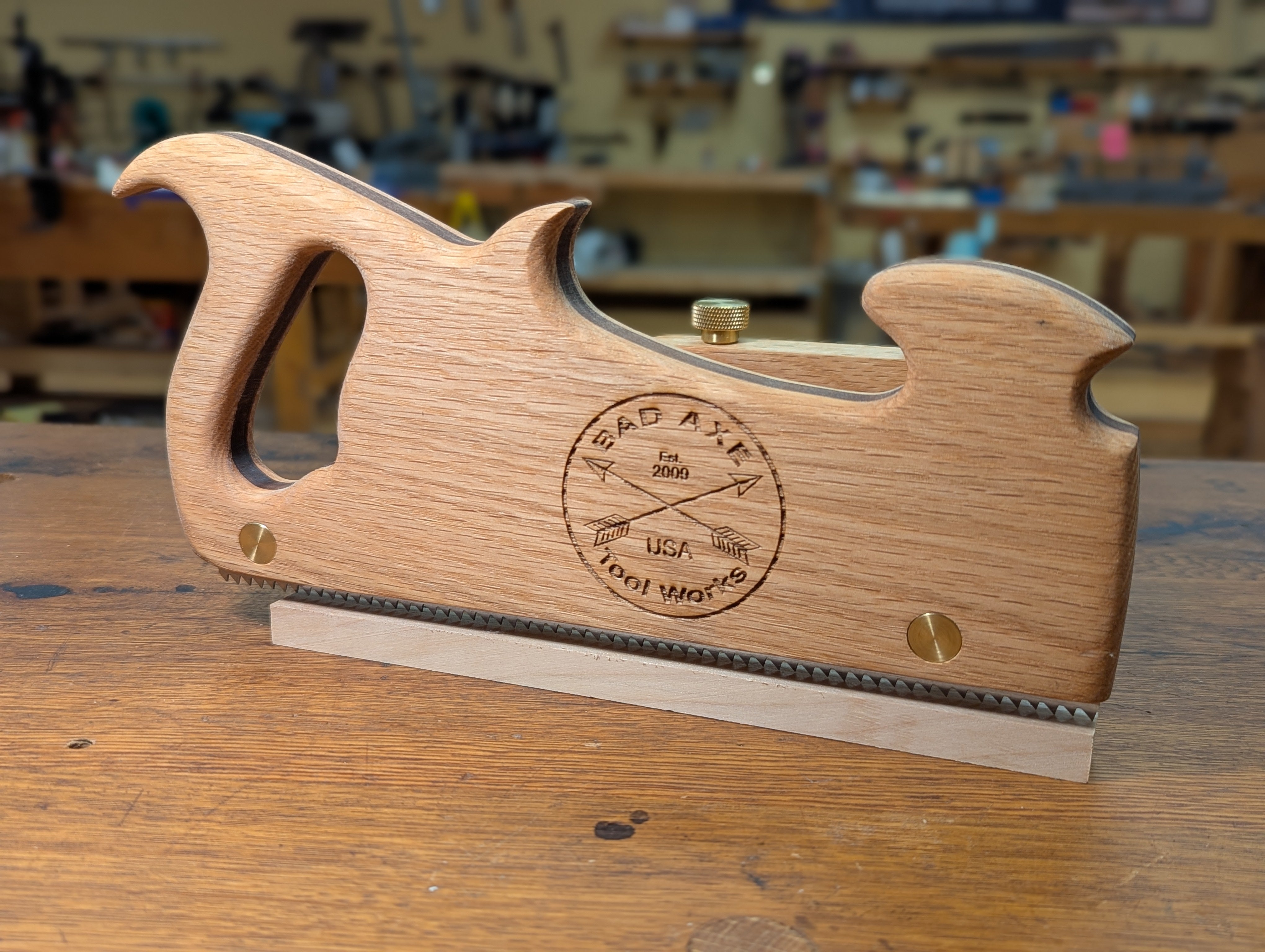 Premium Bad Axe Finished Kerfing Plane- Red Oak w/ Walnut Pinstriping ...